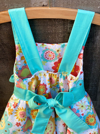 Funky Flower Little Girl Summer Handkerchief Dress – Lil Bug Clothing