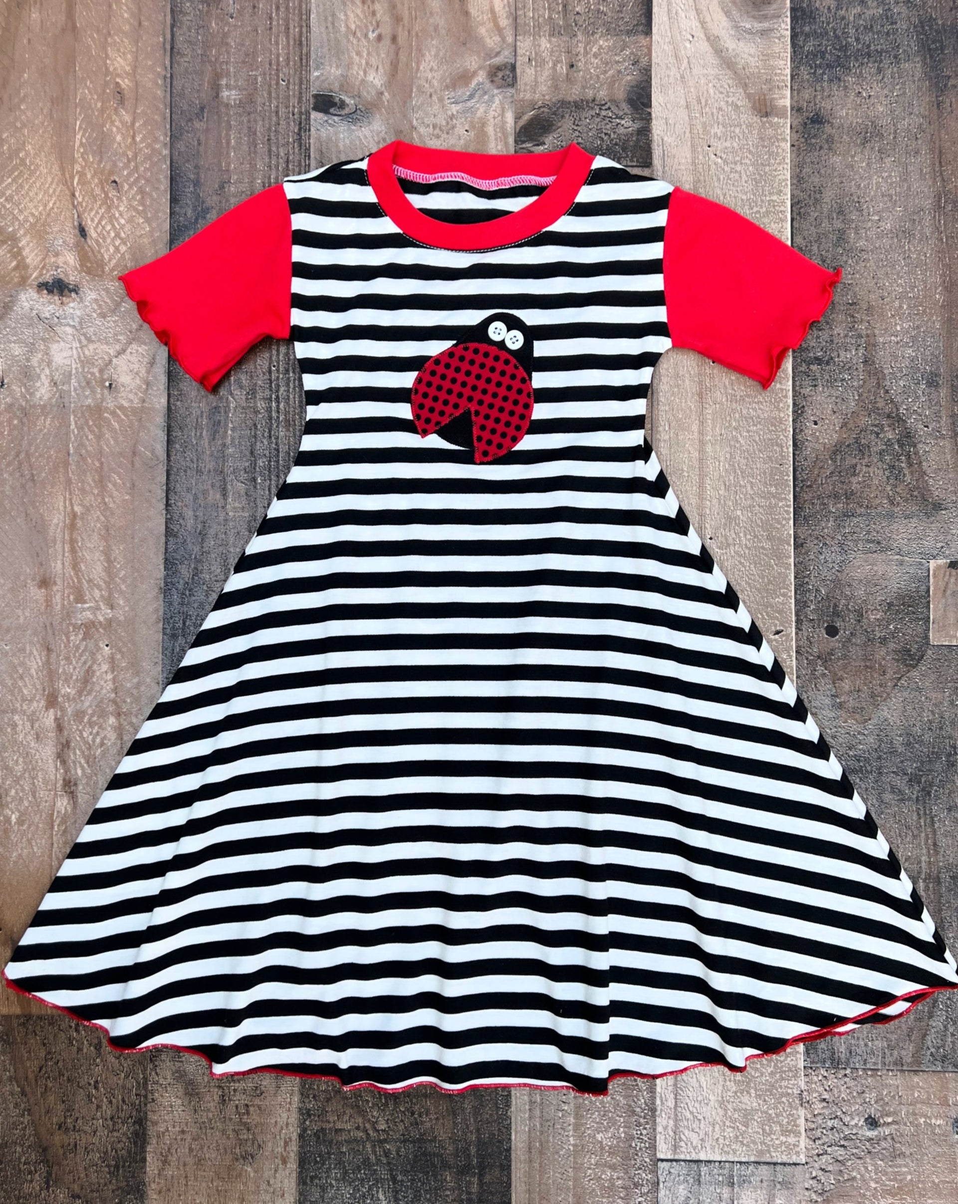 ladybug pattern dress