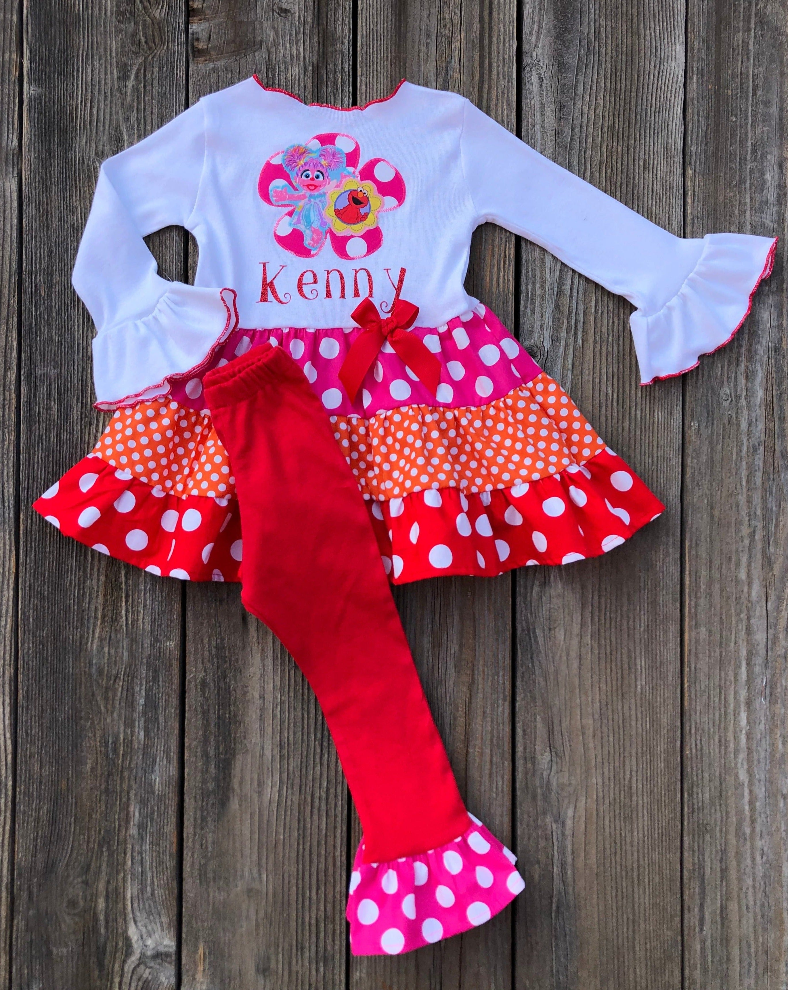 Abby Caddaby And Elmo Birthday Girl Outfit | Lil' Bug Clothing – Lil ...