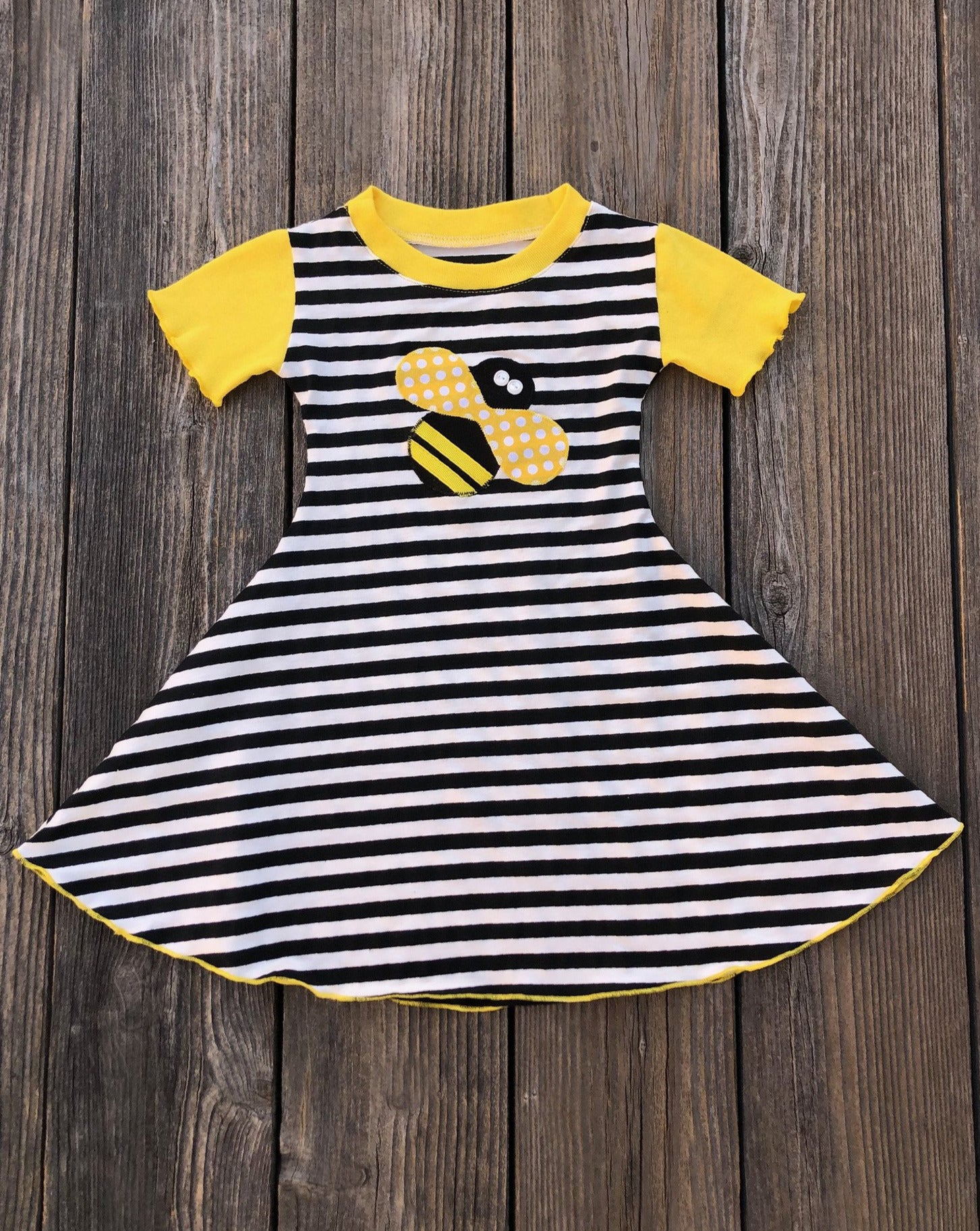Bumble Bee Girl Dress | Cute Bumble Bee Girl Clothing – Lil Bug Clothing